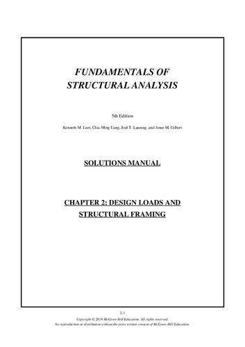 Ebook – Fundamentals of Structural Analysis Solution Manual 5th edition ... Ebook – Fundamentals of Structural Analysis Solution Manual 5th edition ...