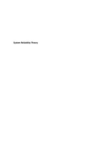 System Reliability Theory: Models, Statistical Methods, and ...