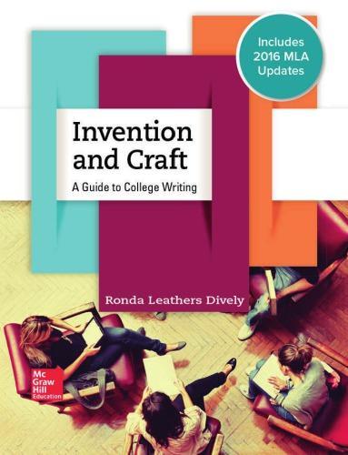 Invention And Craft A Guide To College Writing – TUNED IN, LLC