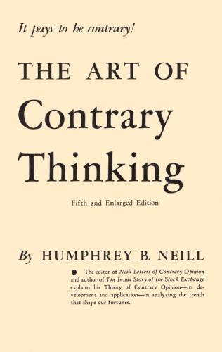 The Art Of Contrary Thinking 5Th Edition – Auckoo Store