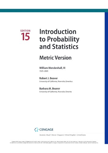 Introduction to Probability and Statistics (Metric Version) – AttentiveSons Store