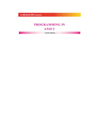 Programming in ANSI C – AttentiveSons Store