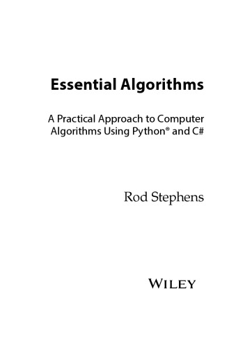 Ebook – Essential Algorithms. A practical Approach to Computer ... Ebook – Essential Algorithms. A practical Approach to Computer ...