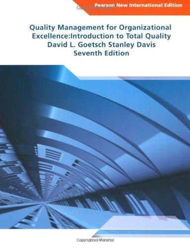 Quality Management For Organizational Excellence Introduction To Total ...