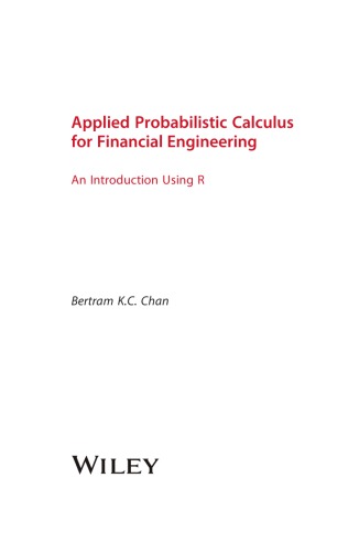 Applied Probabilistic Calculus for Financial Engineering. An ...