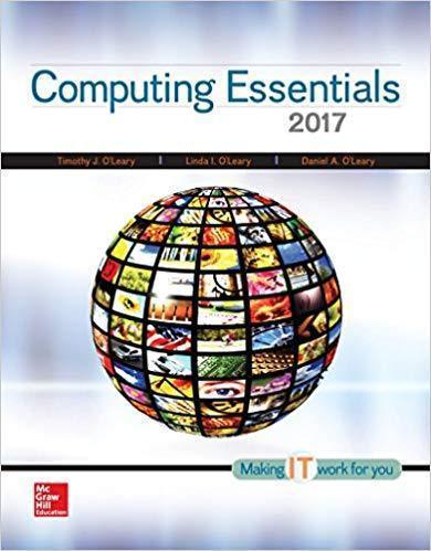 Computing Essentials 2017 26Th Edition – TUNED IN, LLC
