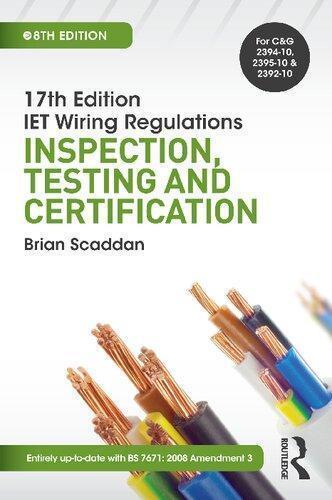 17Th Edition Ed Iet Wiring Regulations Inspection Testing Certification ...