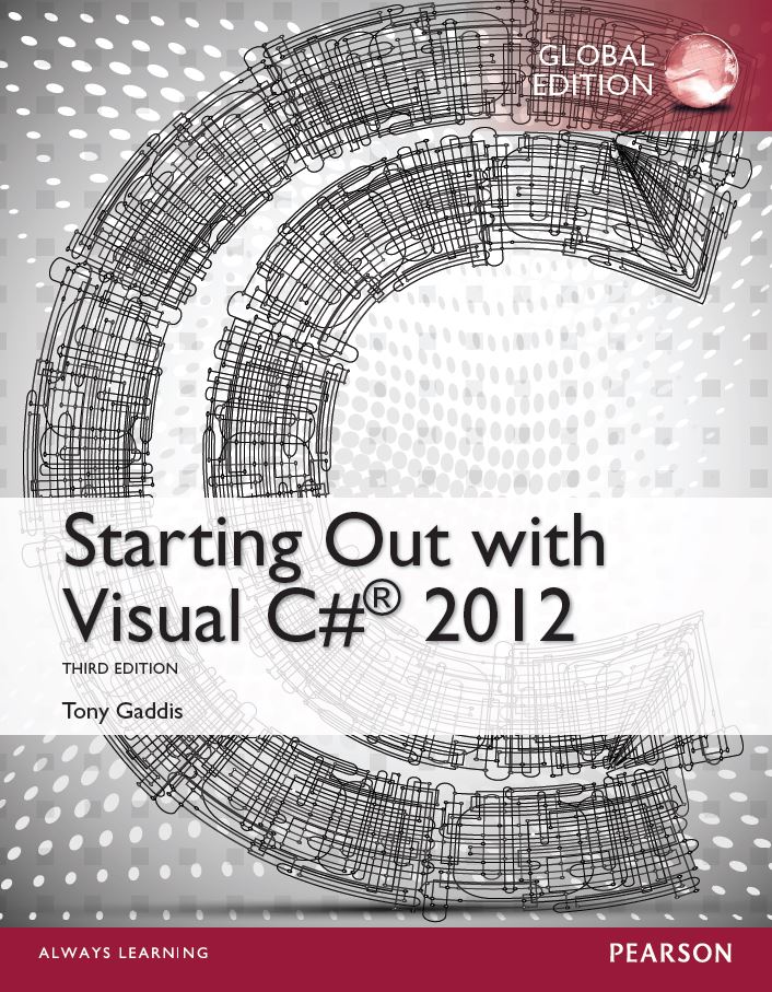 Starting Out with Visual C# 2012 3rd 3E – Gapostore.com