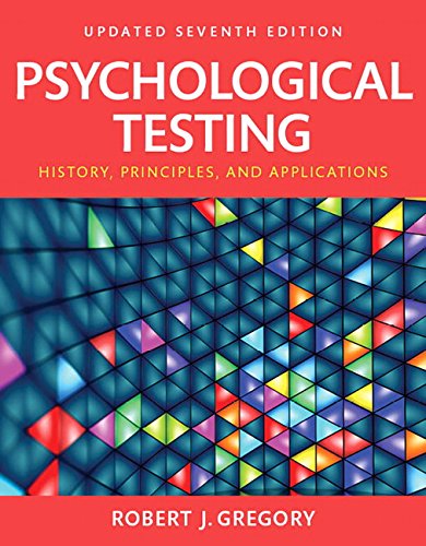 Psychological Testing History Principles And Applications Updated 7th Edition By Robert J