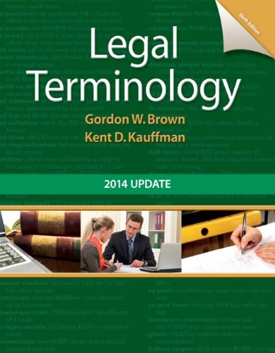 Legal Terminology 2014 Update 6th Edition by Gordon Brown – Twin Sea Star