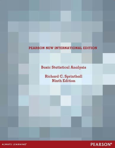Basic Statistical Analysis: Pearson New International Edition – Auckoo ...